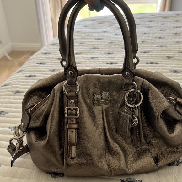 Coach | Bags | Coach Metallic Bronze Satchel | Poshmark